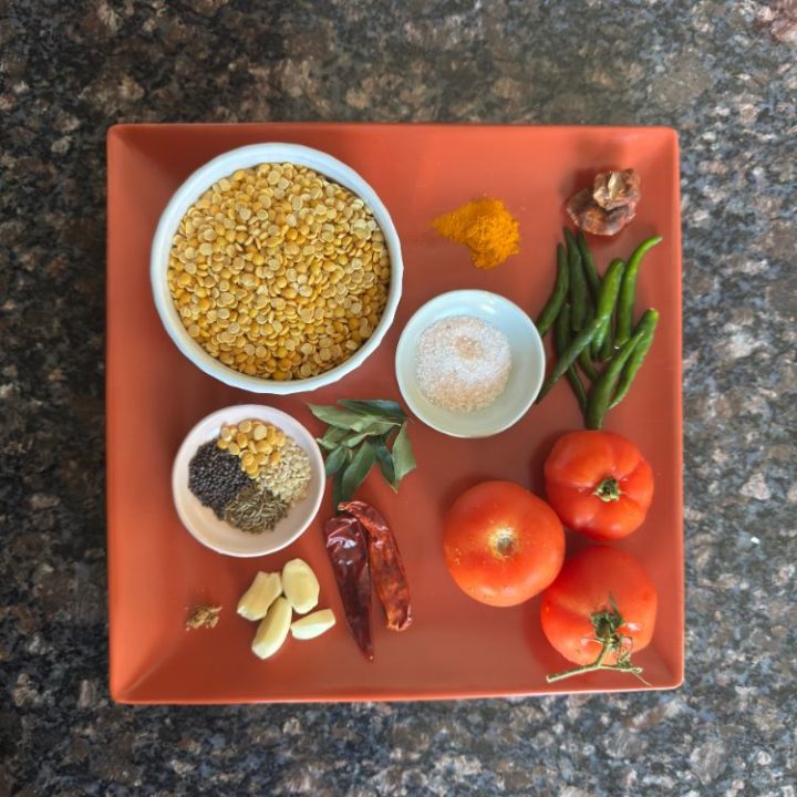 Tomato Pappu | Tomato Dal – Andhra Style - Thali Method