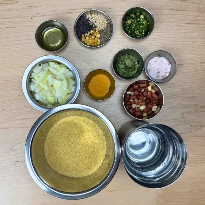 Traditional Upma - Thali Method