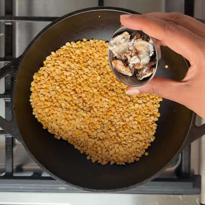 Kandi Podi Recipe - Authentic Andhra Toor Dal Powder - Thali Method